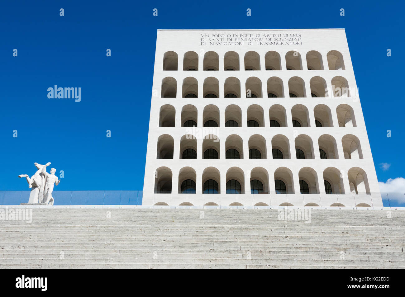 Mussolini's Square Colosseum in the EUR district of Rome, Italy Stock ...
