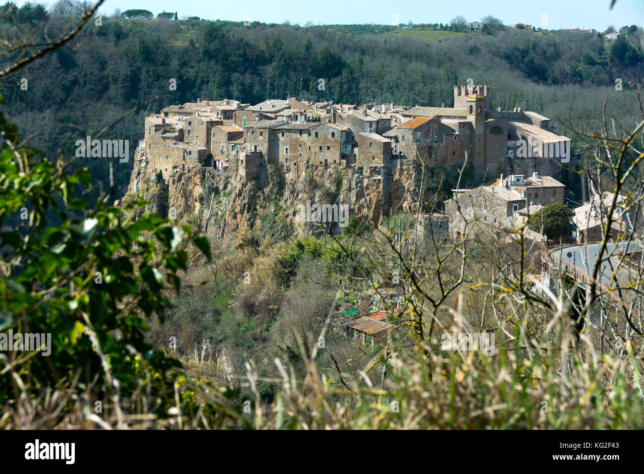 Calcata, medieval italian village in Viterbo province, Lazio ,Italy ...