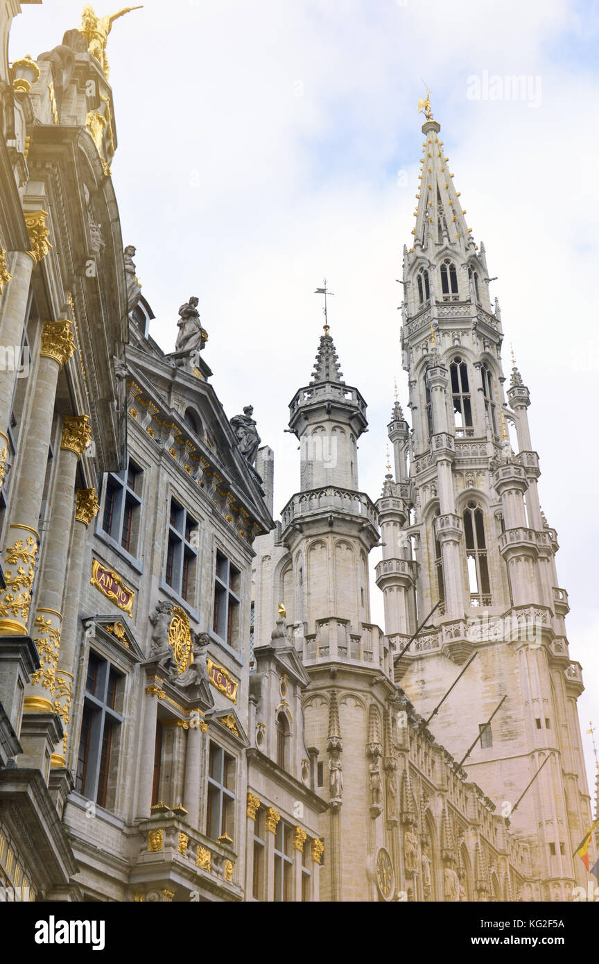 The Town Hall of the City of Brussels, a building of gothic ...