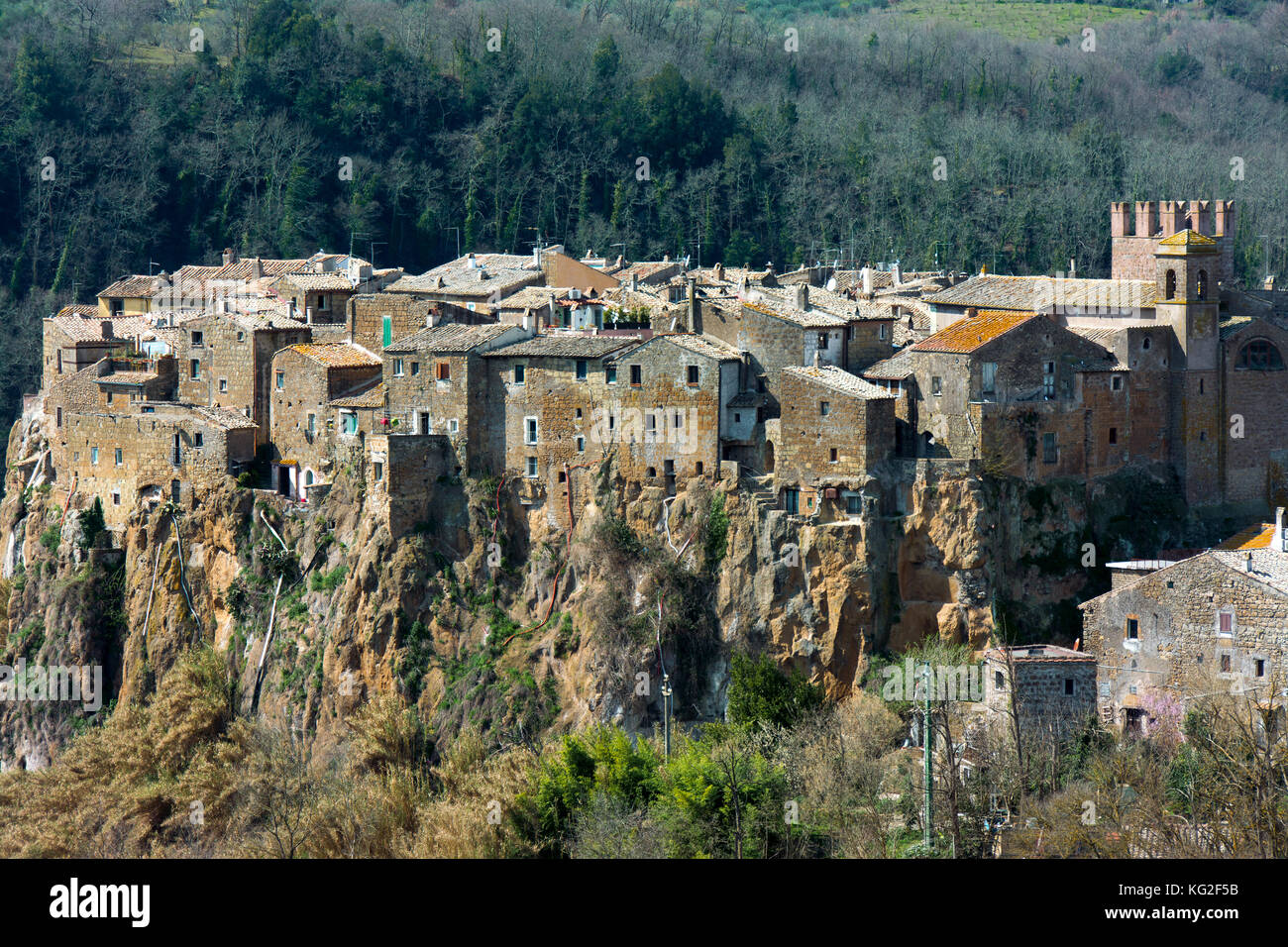 Calcata, medieval italian village in Viterbo province, Lazio ,Italy ...