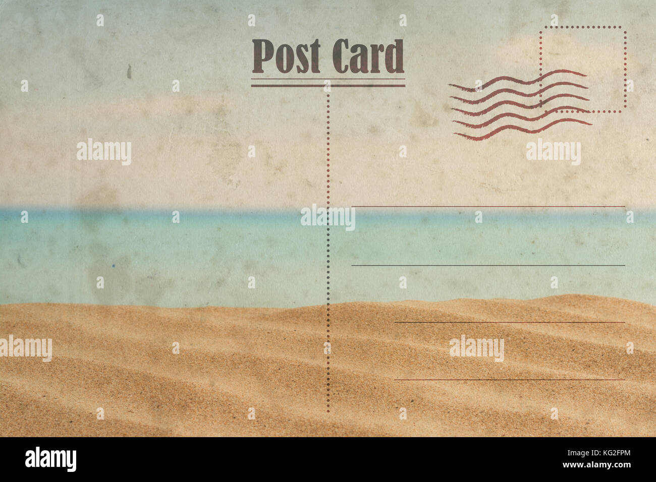 Vintage summer postcard. Ocean and sunny beach Stock Photo - Alamy