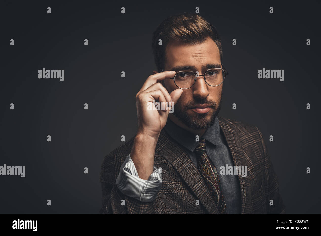 Adjusting glasses hi-res stock photography and images - Alamy