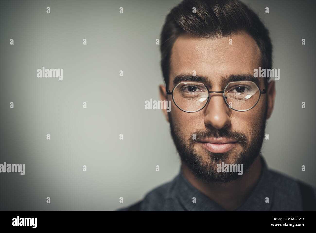 handsome man in glasses Stock Photo - Alamy
