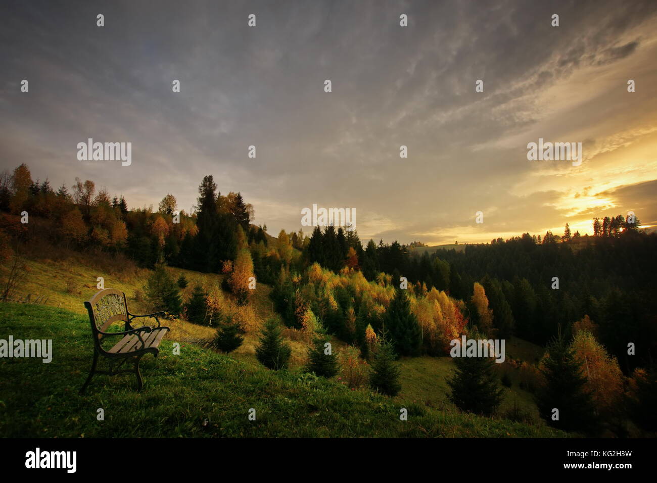 Transylvania Romania rural landscape panorama Bran Moieciu Brasov Stock ...