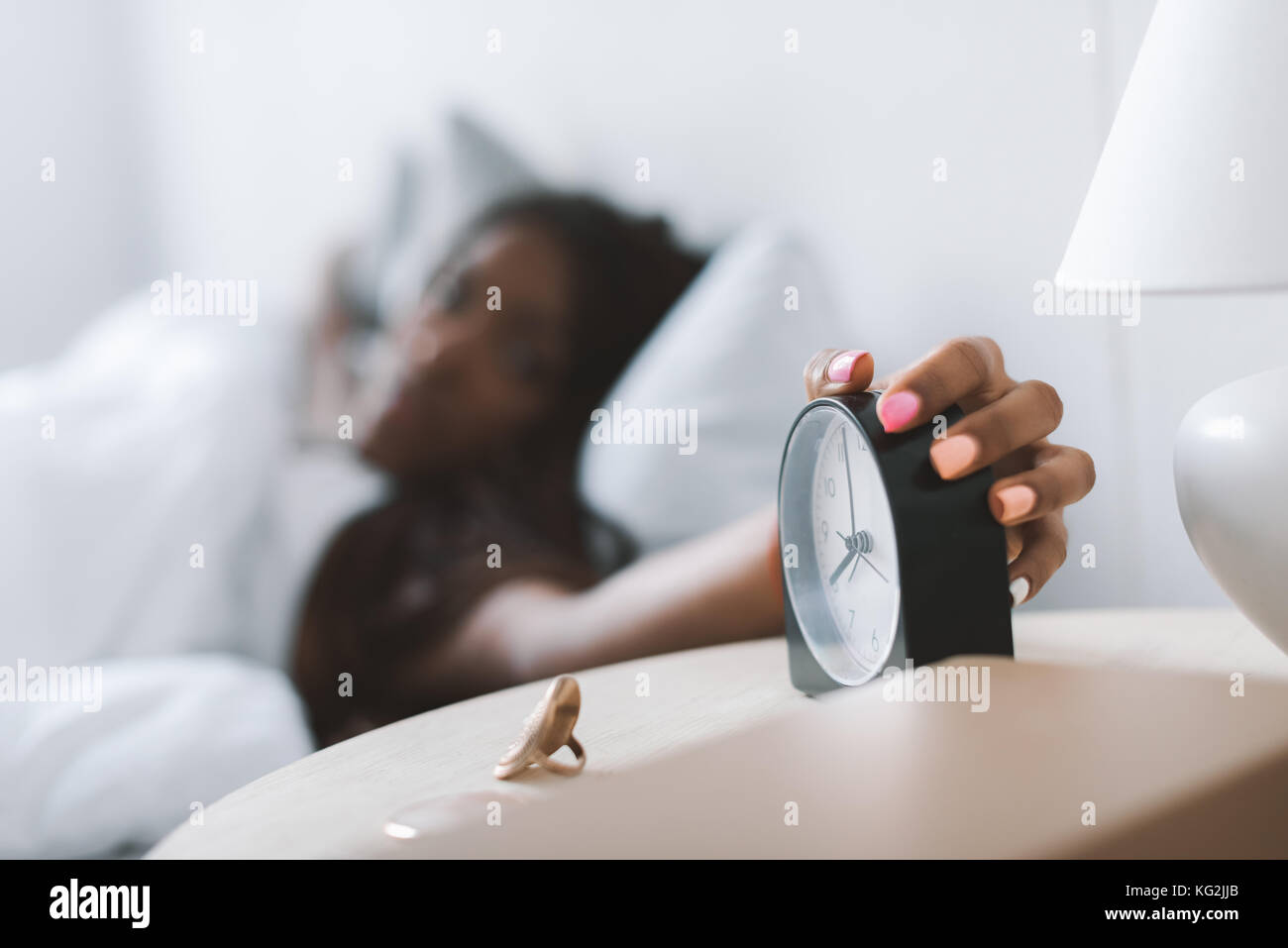 Woman young alone clock hi-res stock photography and images - Alamy