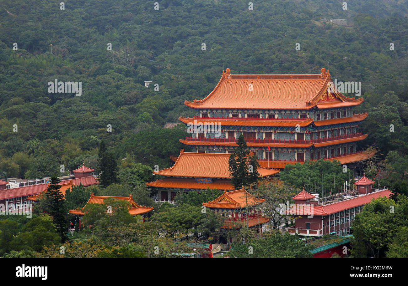 po lin monastery on lantau island hong kong Stock Photo - Alamy