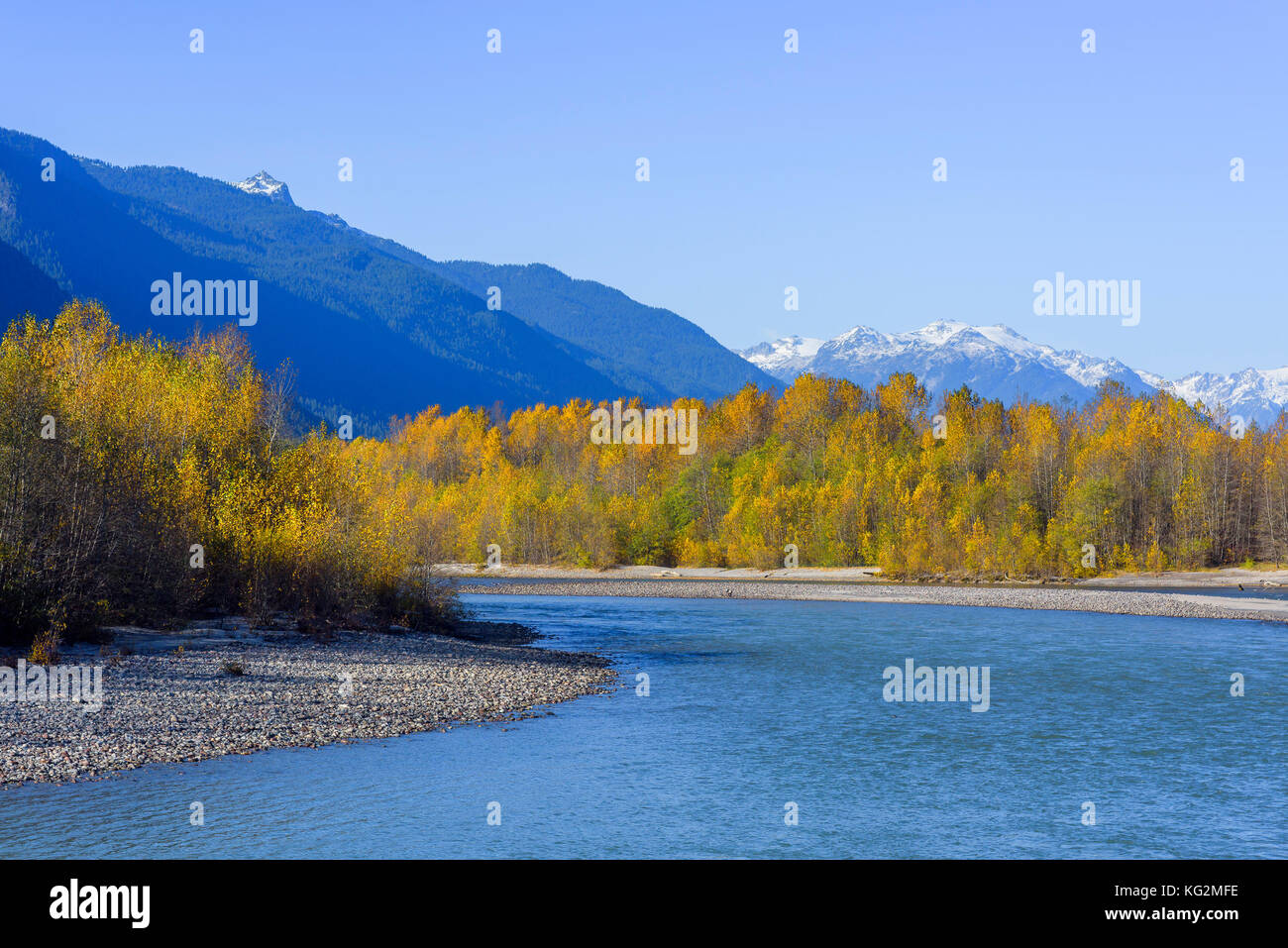 View from Eagle Run Park, Squamish River, Brackendale, British Columbia ...