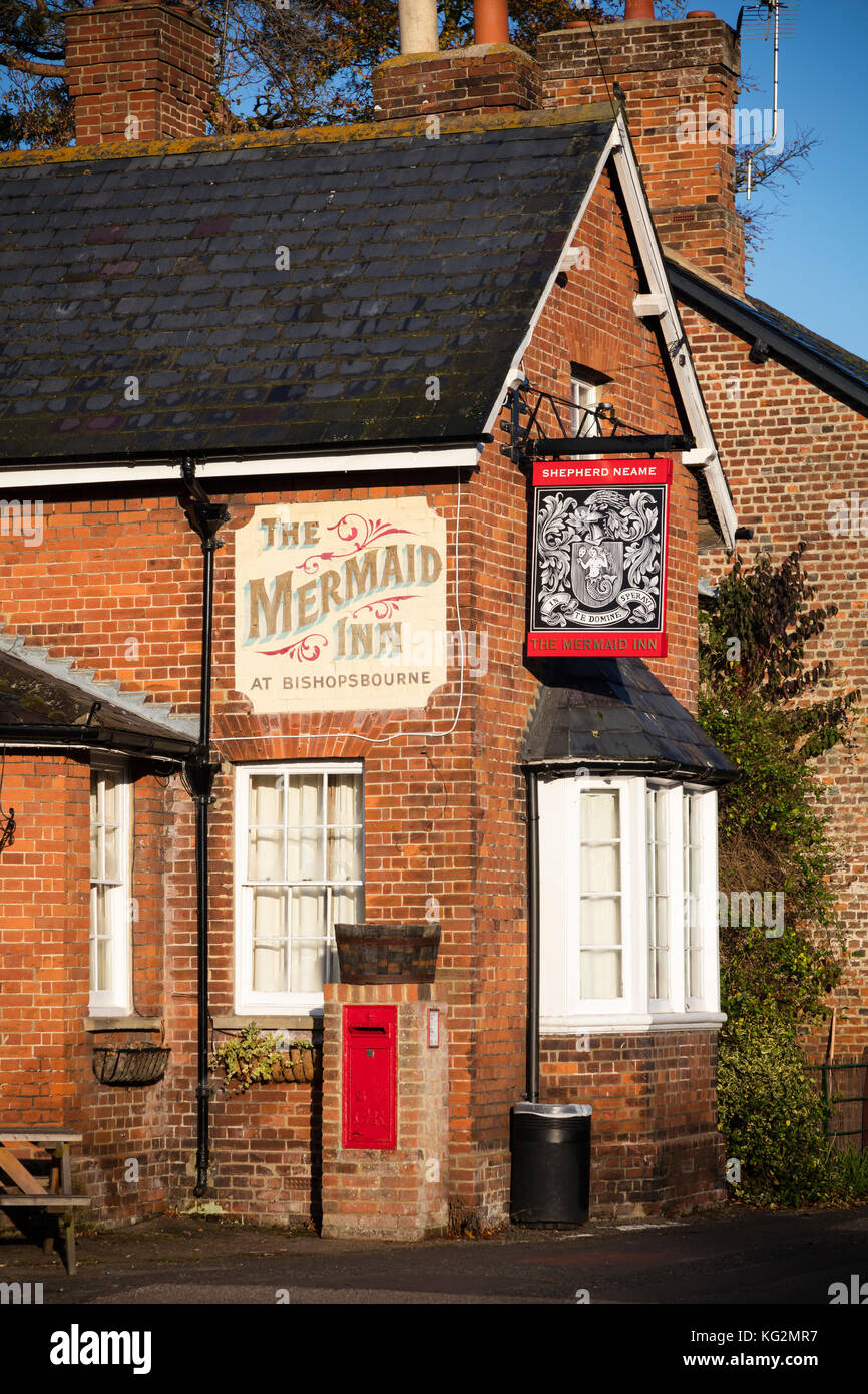 The pretty and traditional Mermaid Inn in Bishopsbourne, a Shepherd ...