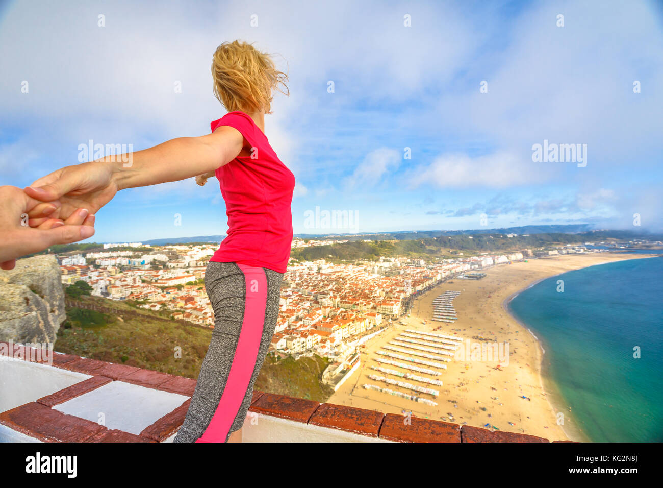 Woman following man hi-res stock photography and images - Alamy