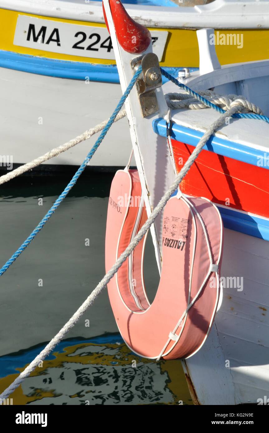 Wooden row boat in Cassis Stock Photo - Alamy