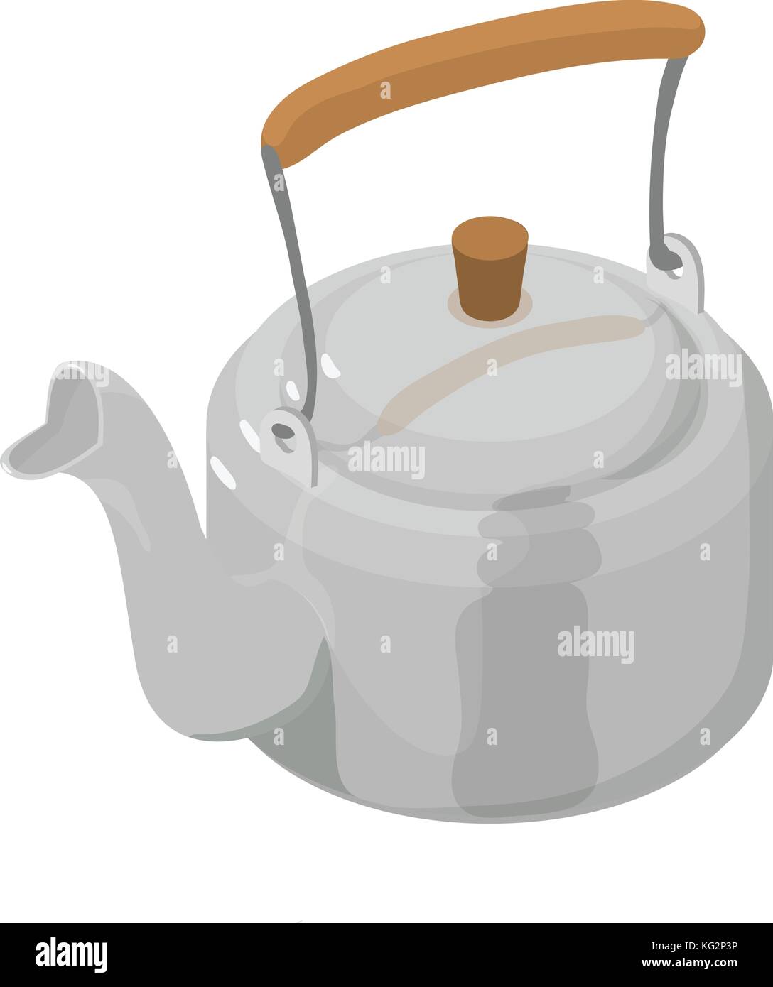 Kettle metal icon, isometric 3d style Stock Vector Image & Art - Alamy