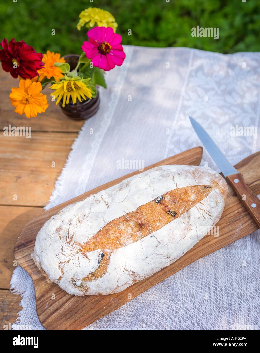 Tasty fresh baked bread photographed in outdoor Stock Photo - Alamy