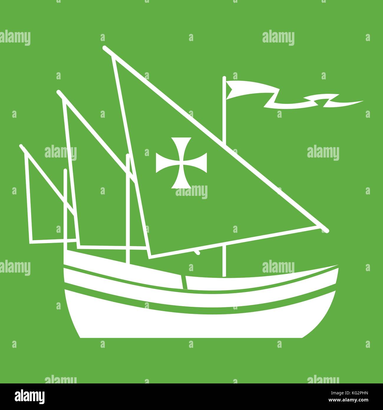 Antique green ship Stock Vector Images - Alamy
