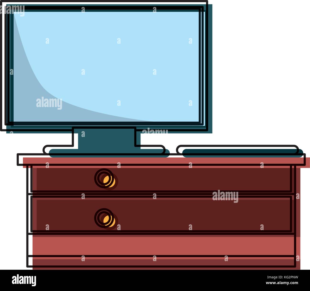 desk vector illustration Stock Vector Image & Art - Alamy
