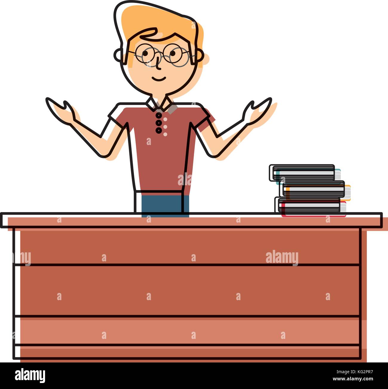 teacher man vector illustration Stock Vector Image & Art - Alamy