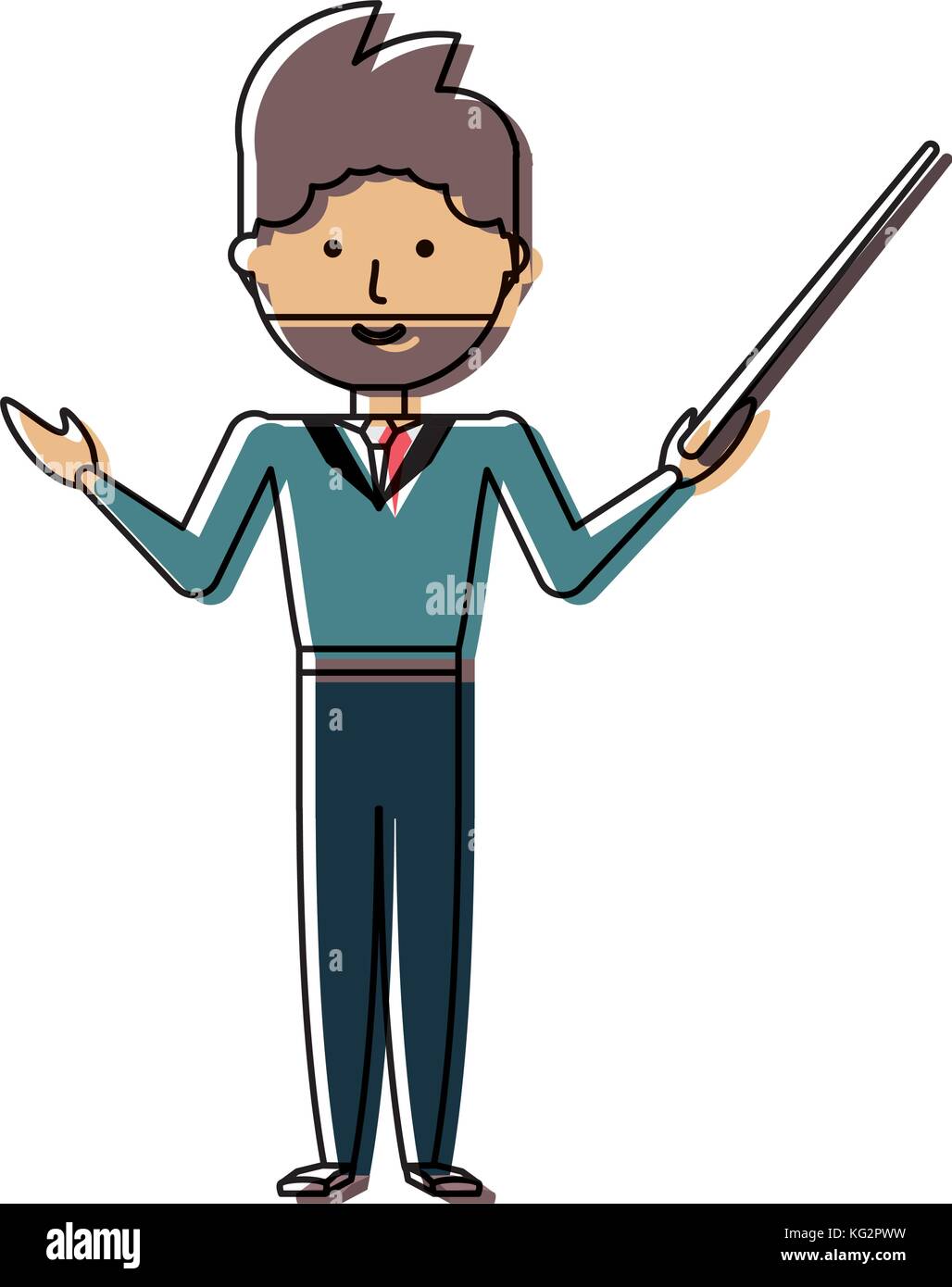 teacher man vector illustration Stock Vector Image & Art - Alamy
