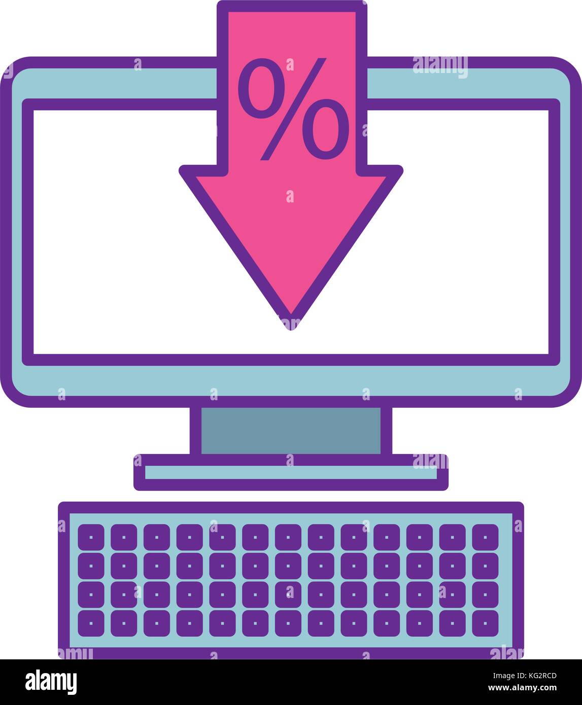 computer with arrow offer discount concept Stock Vector Image & Art - Alamy