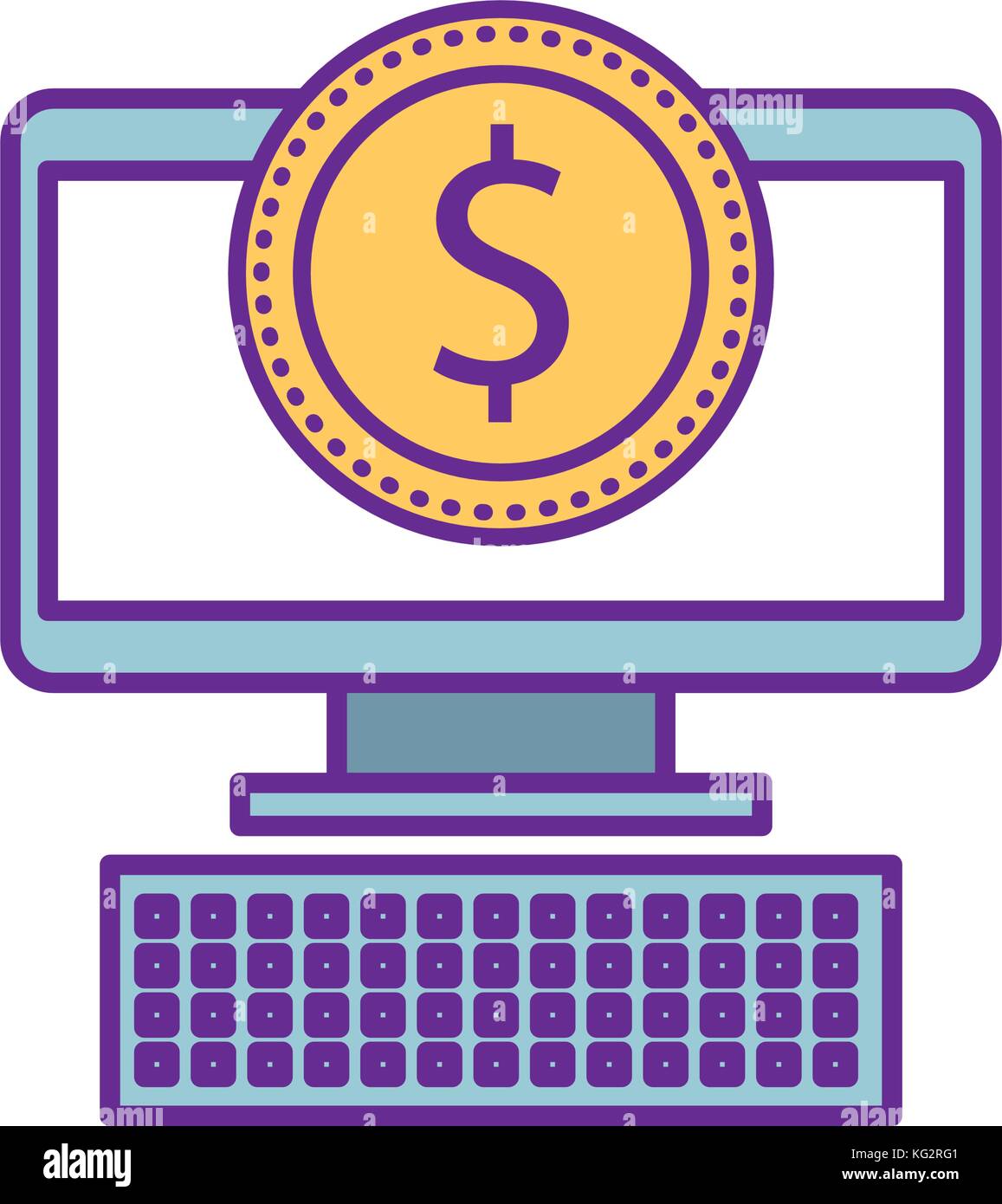 computer money dollar coin payment online Stock Vector Image & Art - Alamy