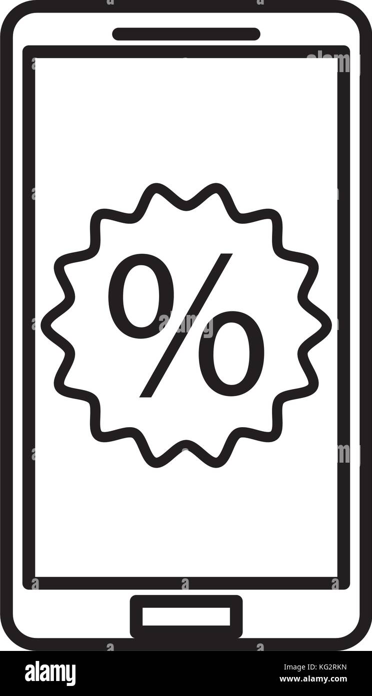 mobile phone with discount percent sale offer marketing Stock Vector ...