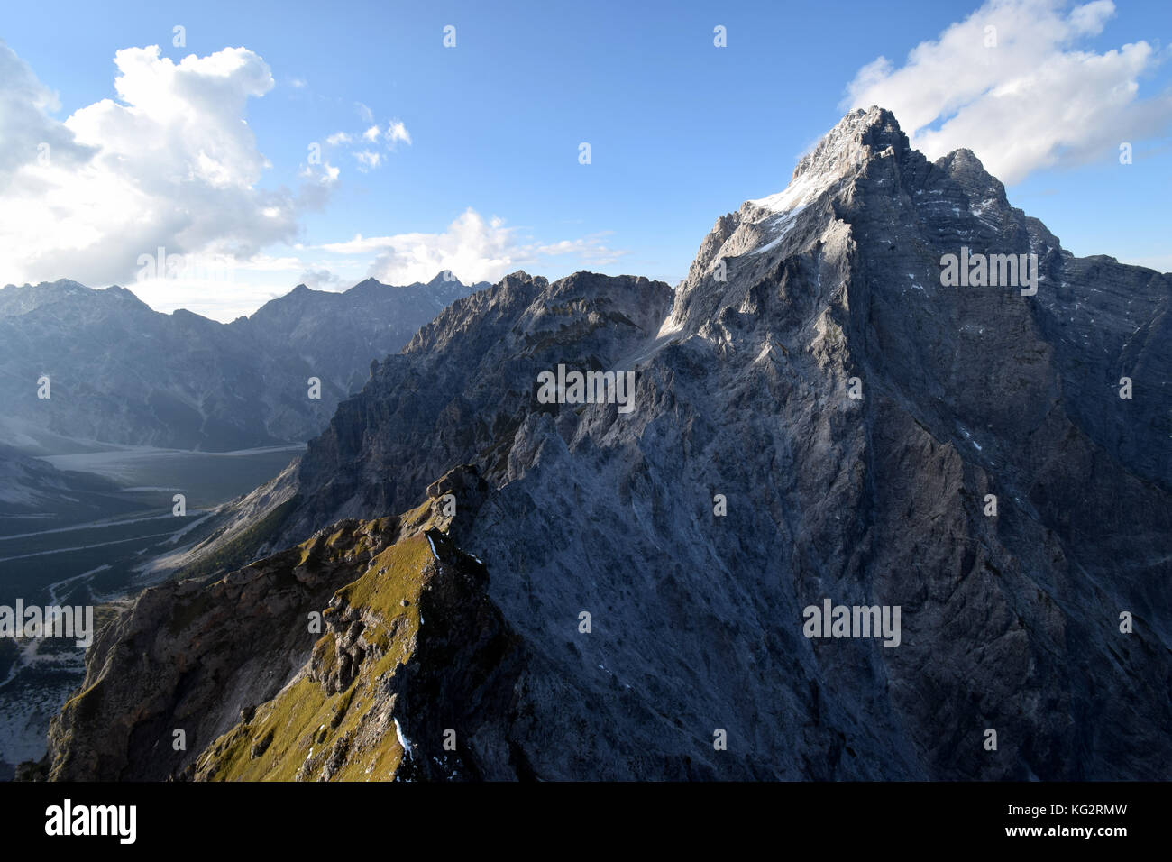 south side of Mt. Watzmann south peak and middle peak, with ...