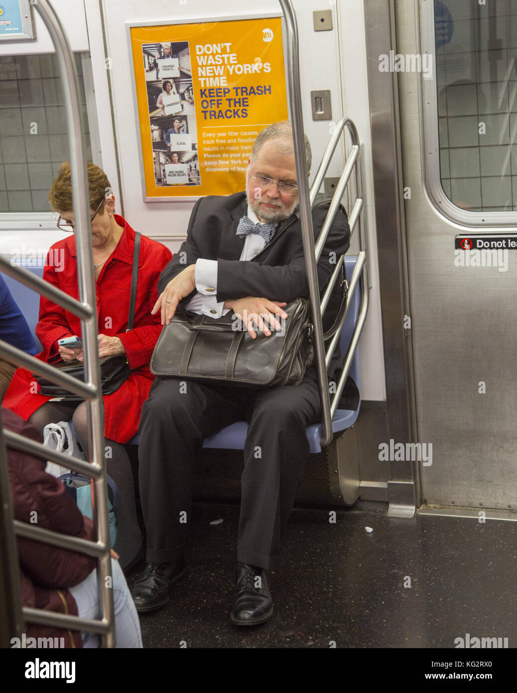 Man On Subway Train