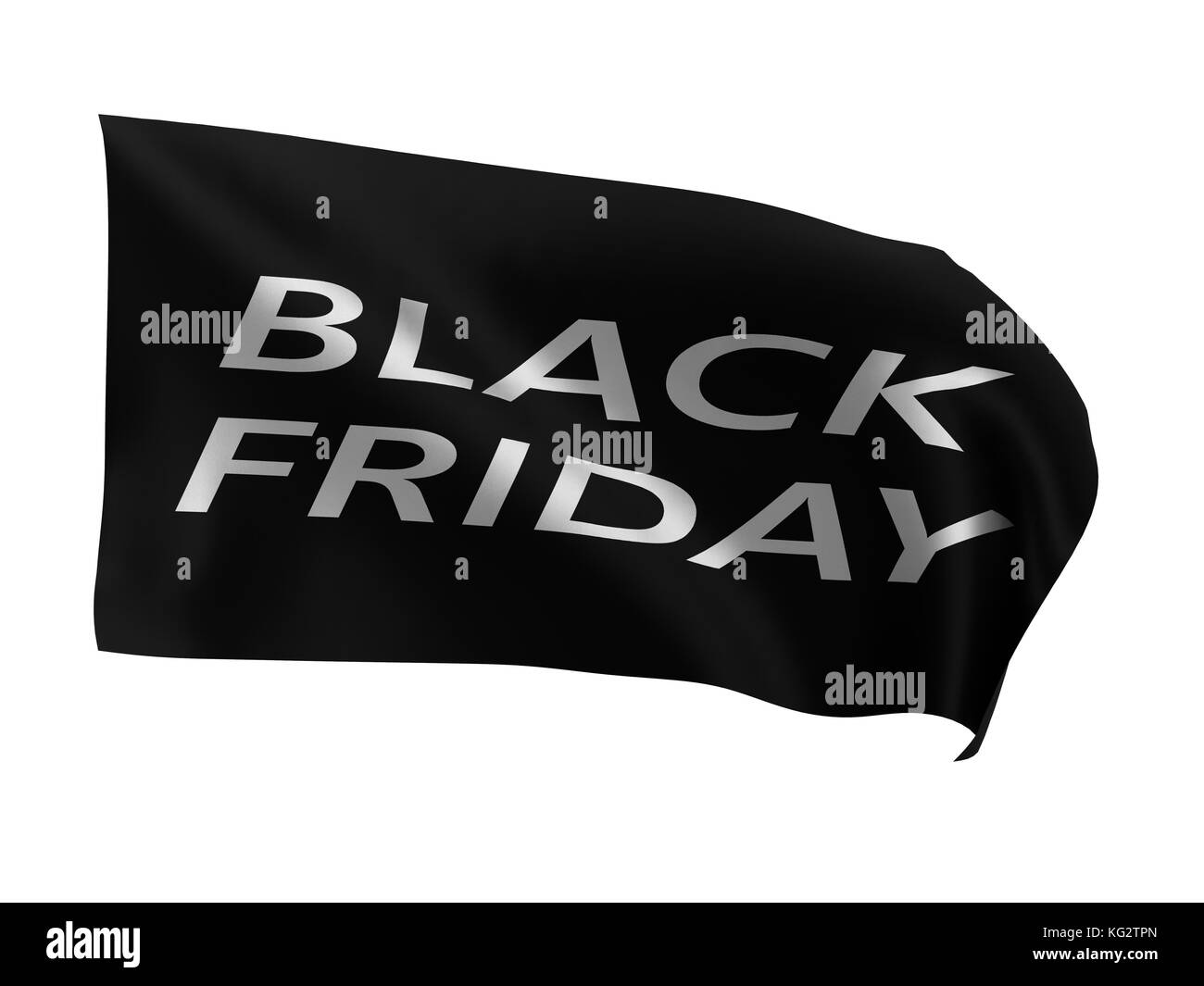 black friday flag, 3d illustration. isolated on white background ...