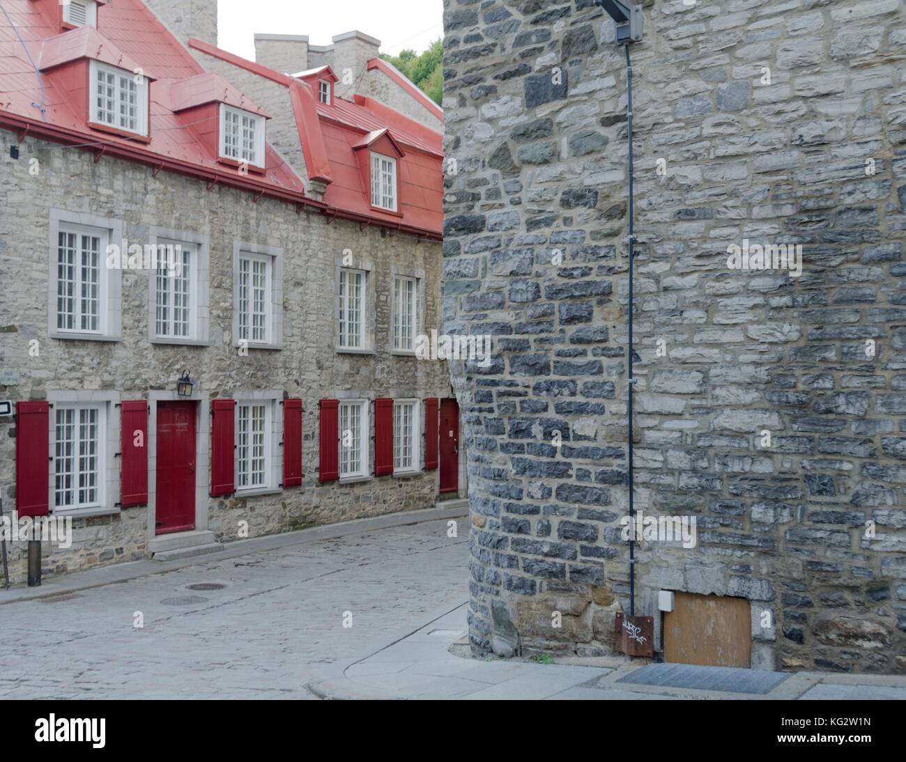 Street scene in the old section of Quebec City, Quebec, Canada Stock ...