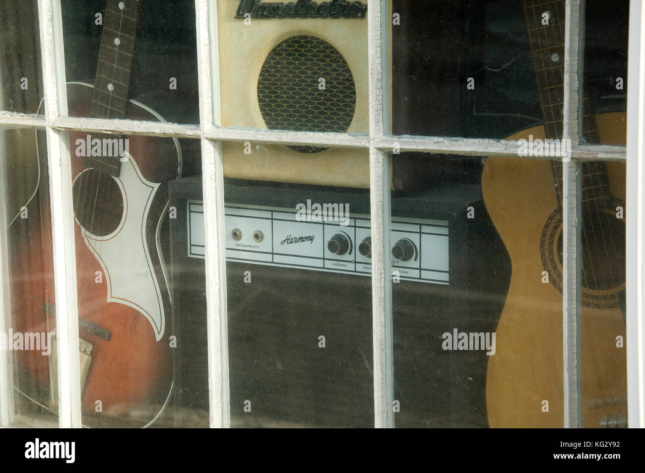 musical instruments on sale Stock Photo - Alamy