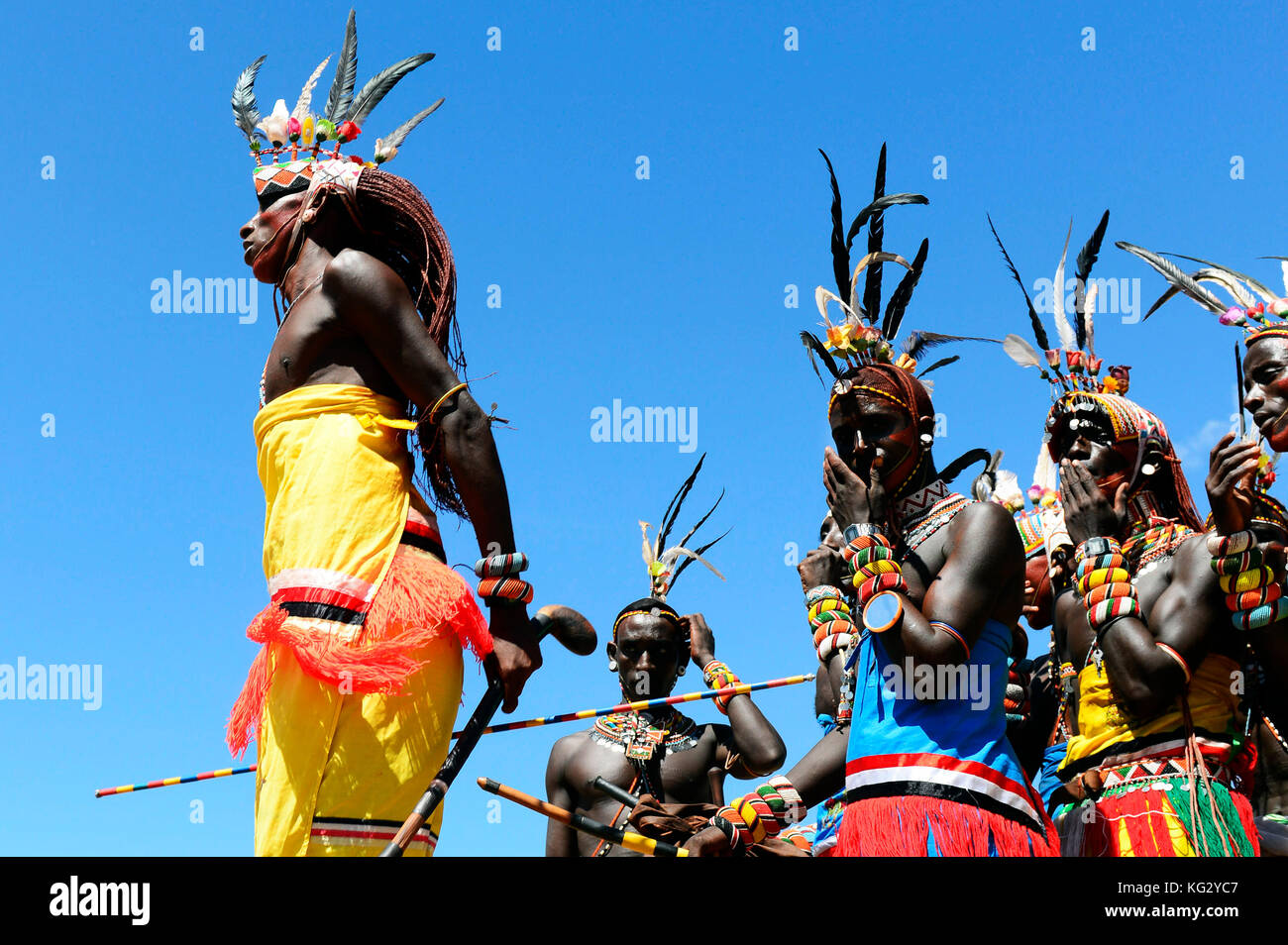 Samburu warriors wedding ceremony hi-res stock photography and images ...