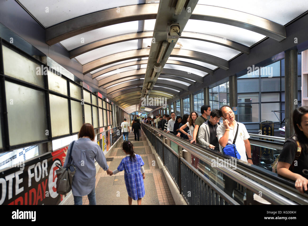 The Central–Mid-Levels escalator and walkway system in Hong Kong is the ...