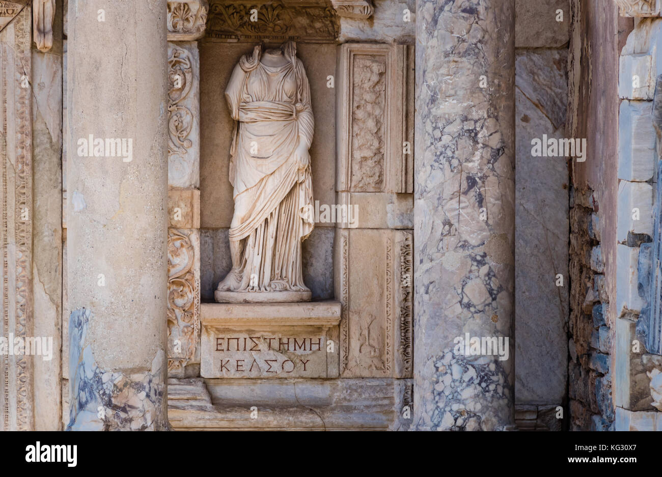 Episteme, knowledge Statue in Ephesus historical ancient city, in ...