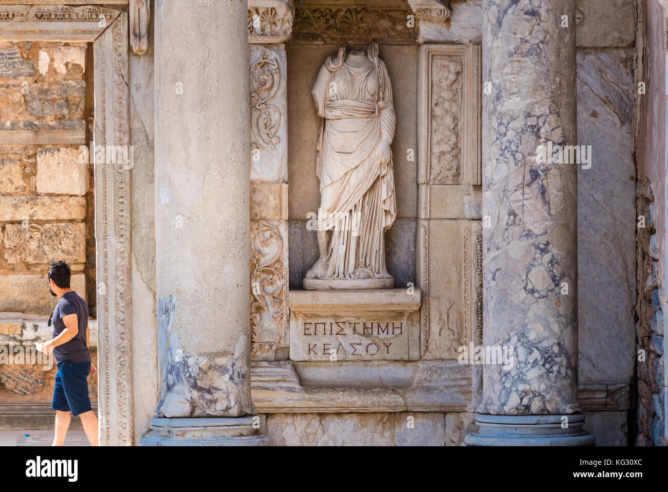 Episteme, knowledge Statue in Ephesus historical ancient city, in ...
