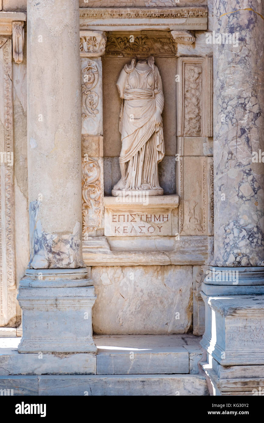 Episteme, knowledge Statue in Ephesus historical ancient city, in ...