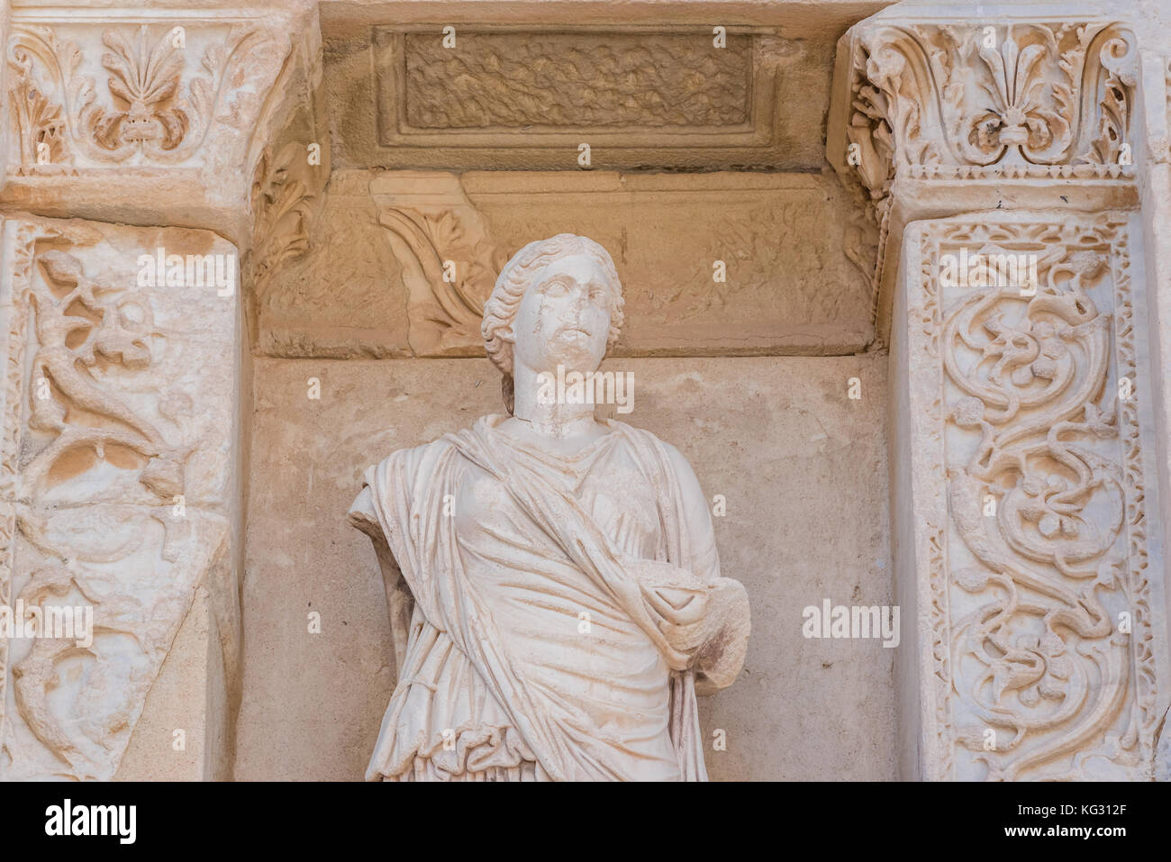 Statue of Sophia (Wisdom) in Ephesus historical ancient city, in Selcuk ...