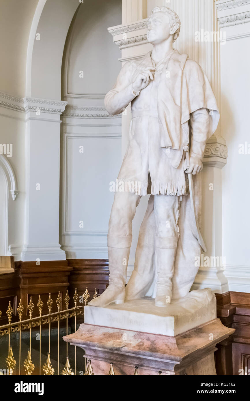 Sam Houston Statue Monument inside Texas State Capitol in Austin, TX ...