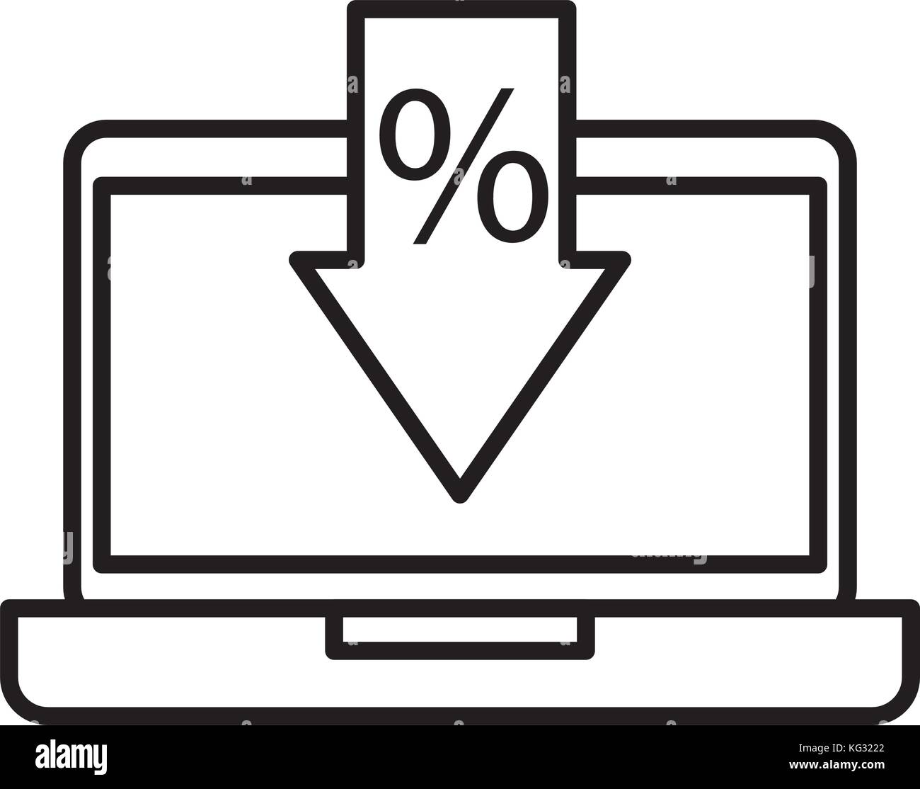 computer with arrow offer discount concept Stock Vector Image & Art - Alamy