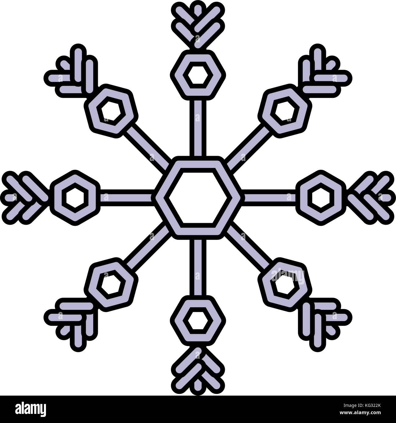 snowflake vector illustration Stock Vector Image & Art - Alamy