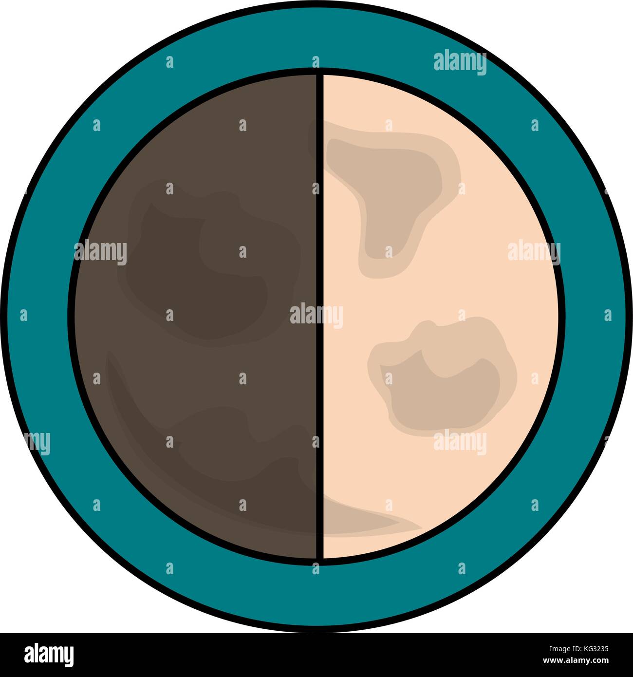 first quarter moon vctor illustration Stock Vector Image & Art - Alamy