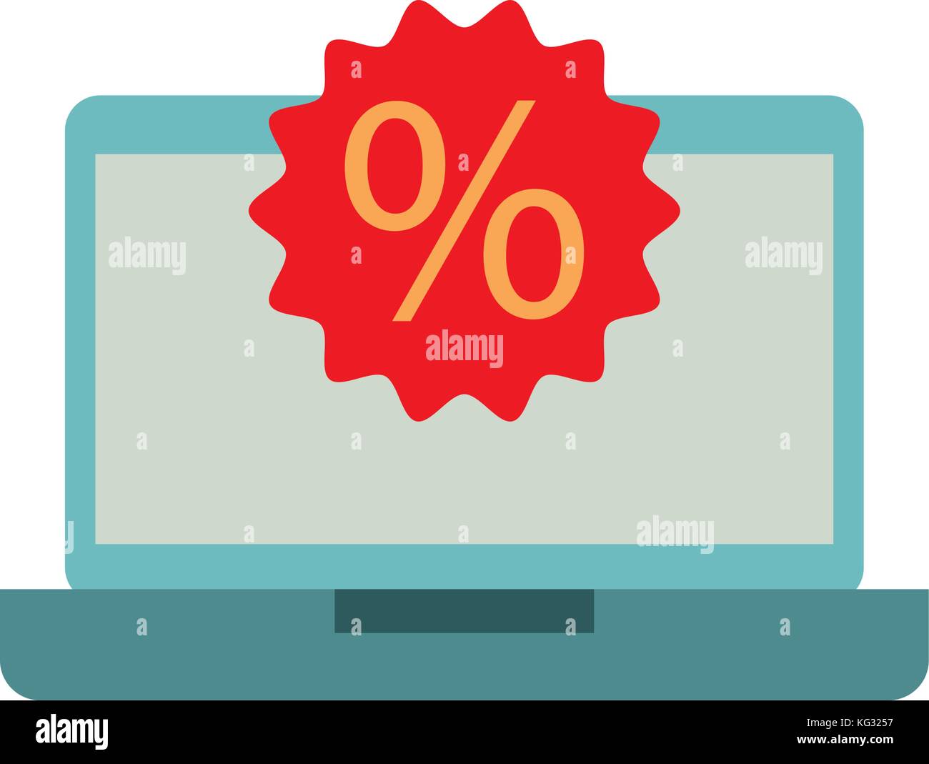 laptop discount sticker offer sale marketing digital Stock Vector Image ...