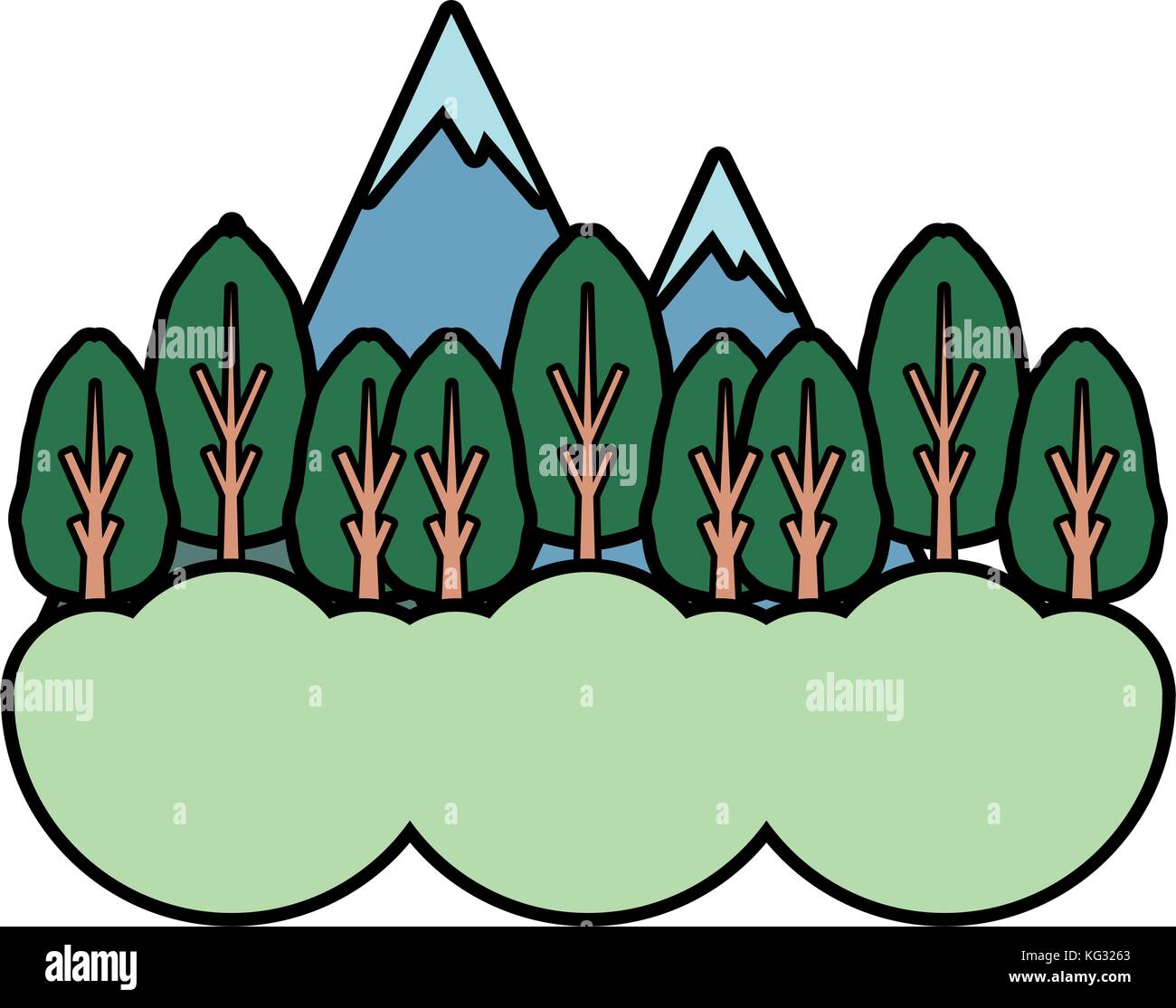 natural forest vector illustration Stock Vector Image & Art - Alamy