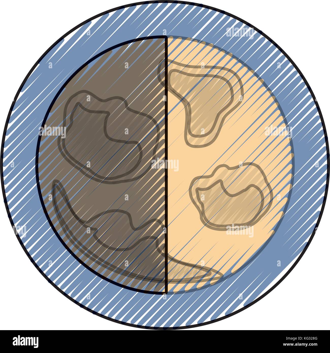 first quarter moon vector illustration Stock Vector Image & Art - Alamy