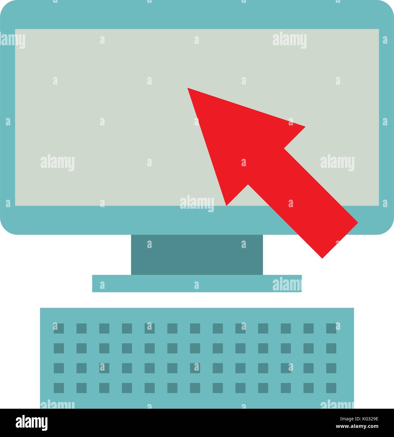 computer device with arrow technology icon Stock Vector Image & Art - Alamy