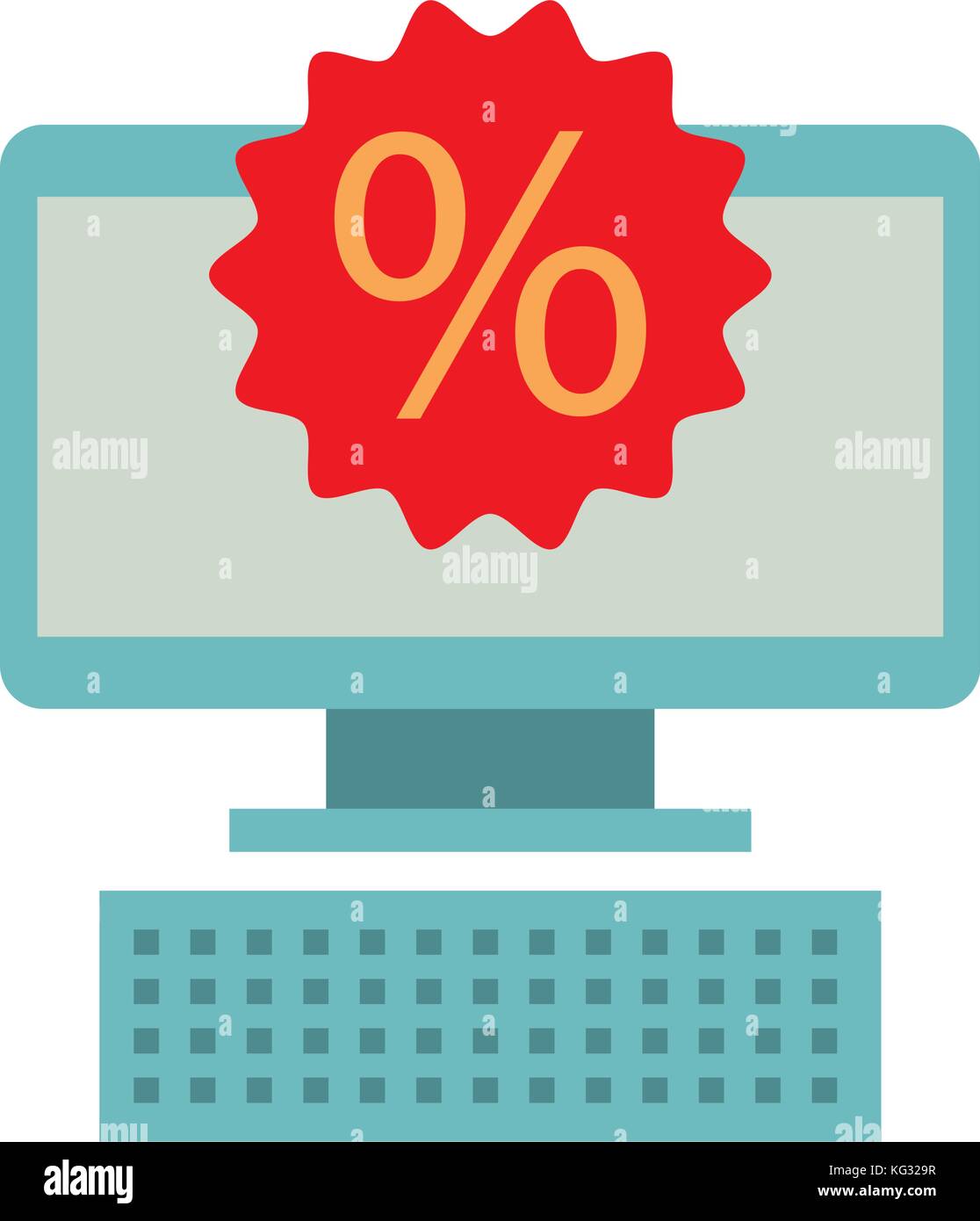 computer business commerce online percent discount concept Stock Vector ...