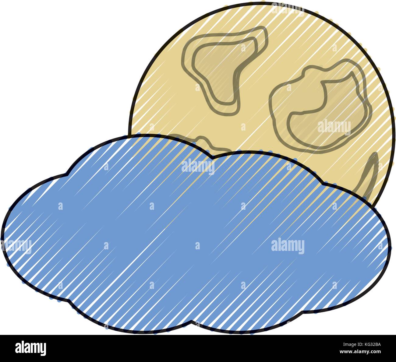 cloudy weather vector illustration Stock Vector Image & Art - Alamy