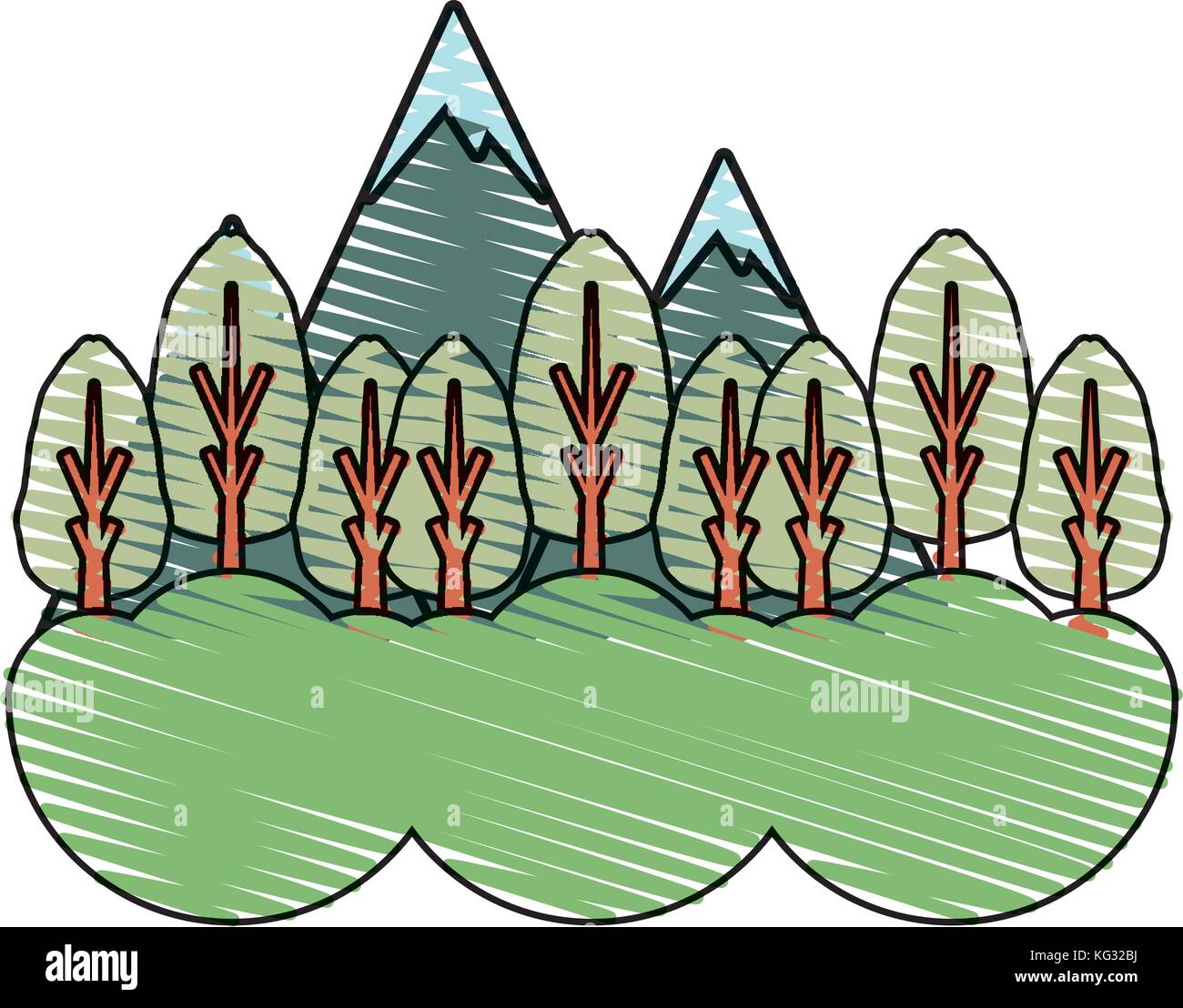 natural forest vector illustration Stock Vector Image & Art - Alamy