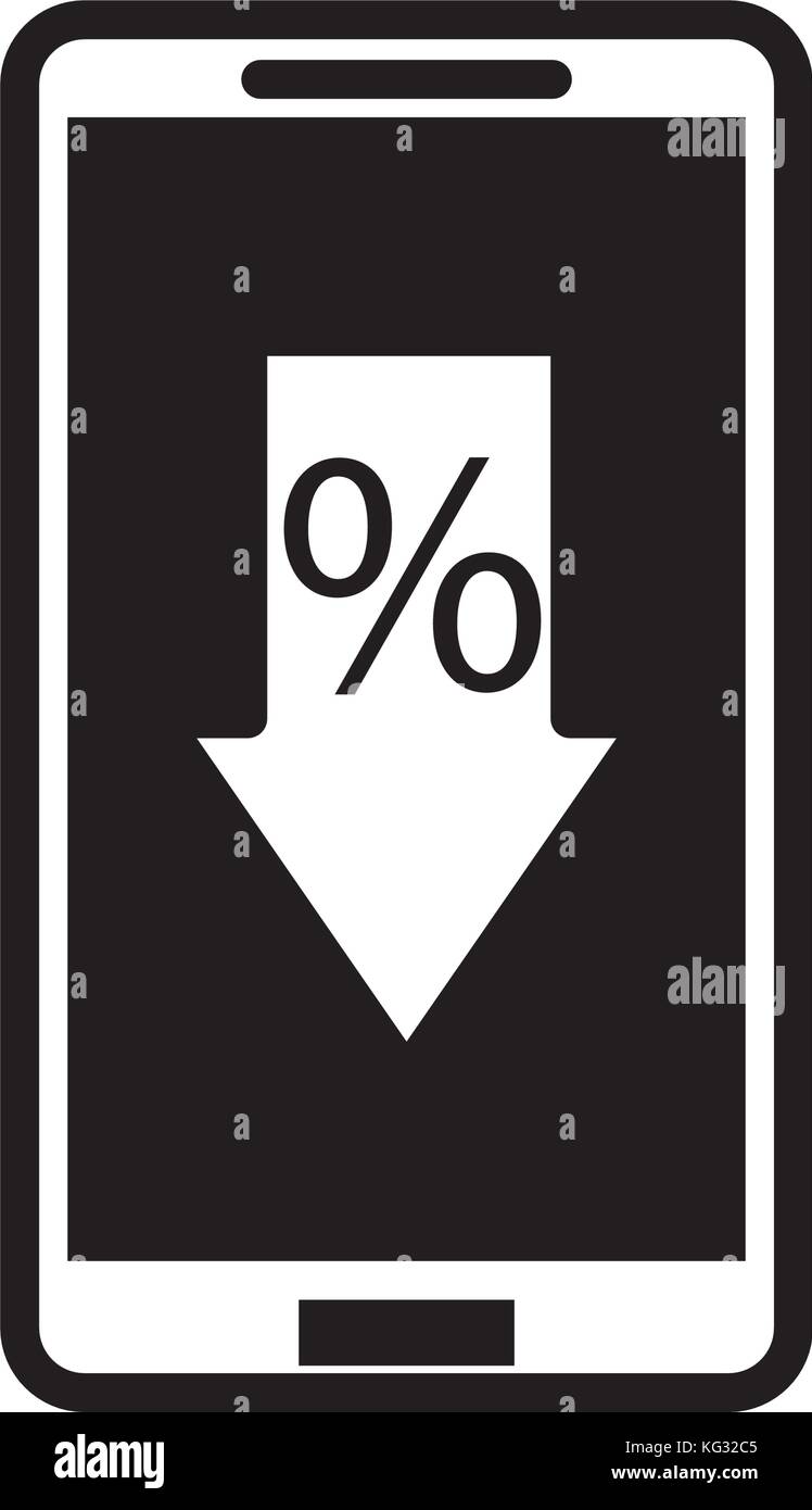 mobile phone with discount percent sale offer marketing Stock Vector ...