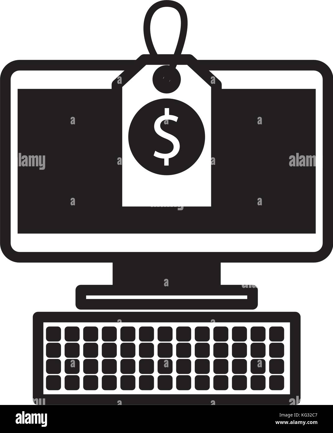 computer technology digital online tag price offer Stock Vector Image ...