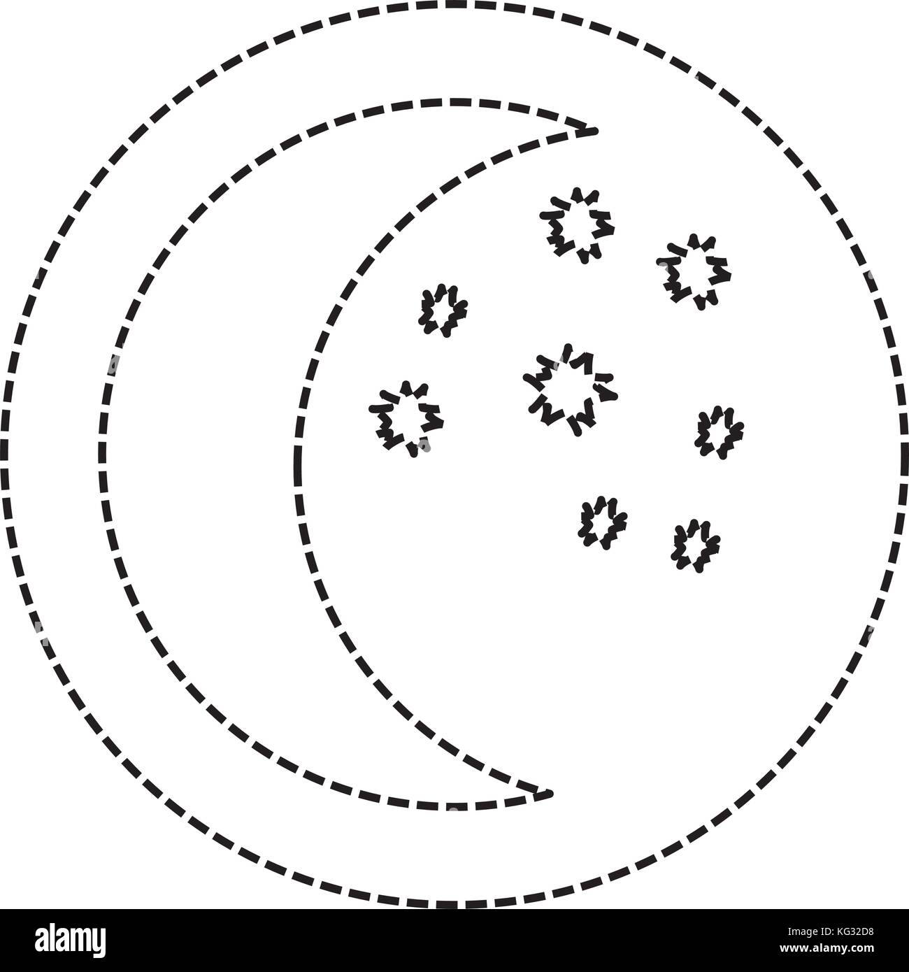 waning crescent vector illustration Stock Vector Image & Art - Alamy