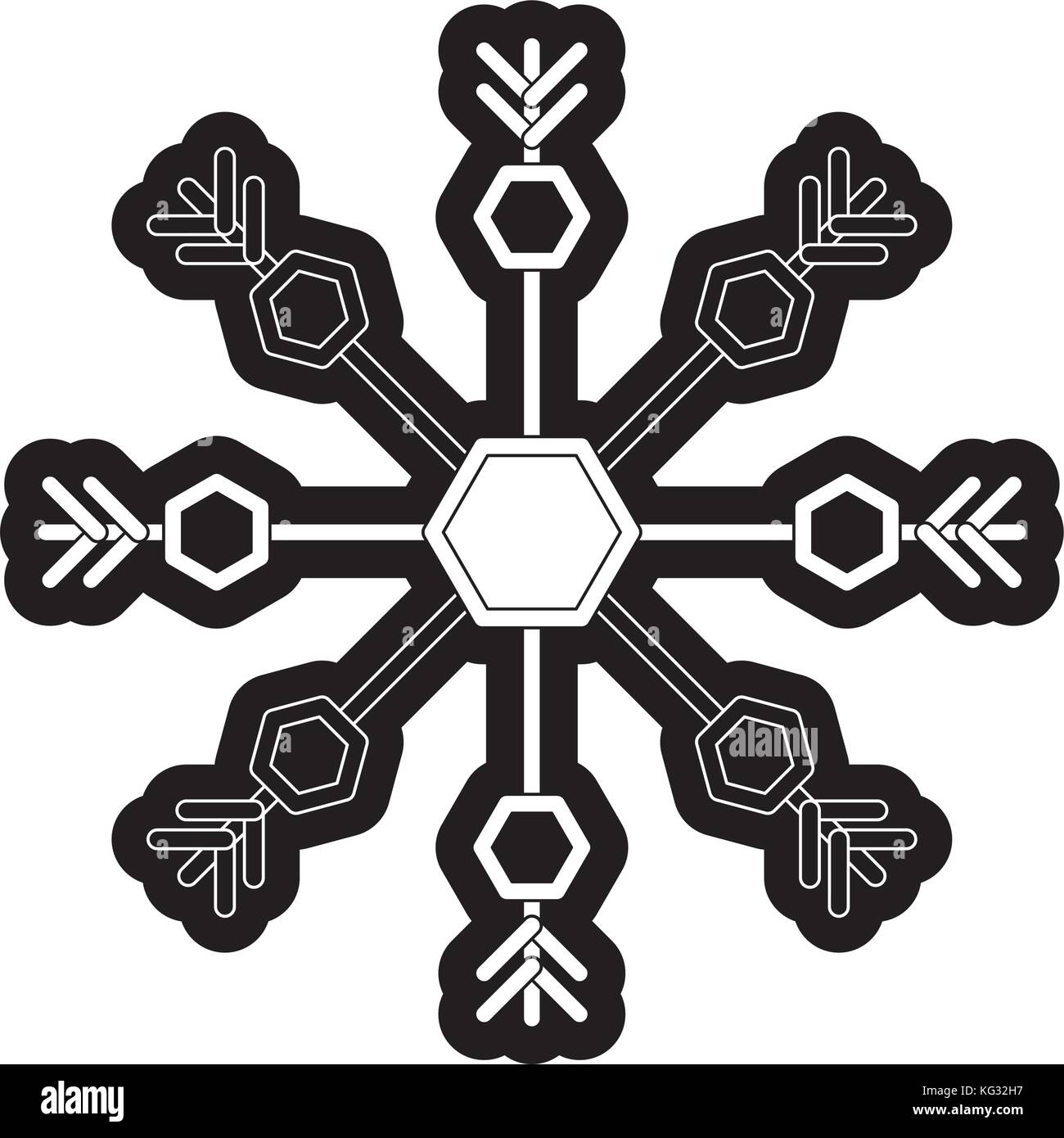 snowflake vector illustration Stock Vector Image & Art - Alamy