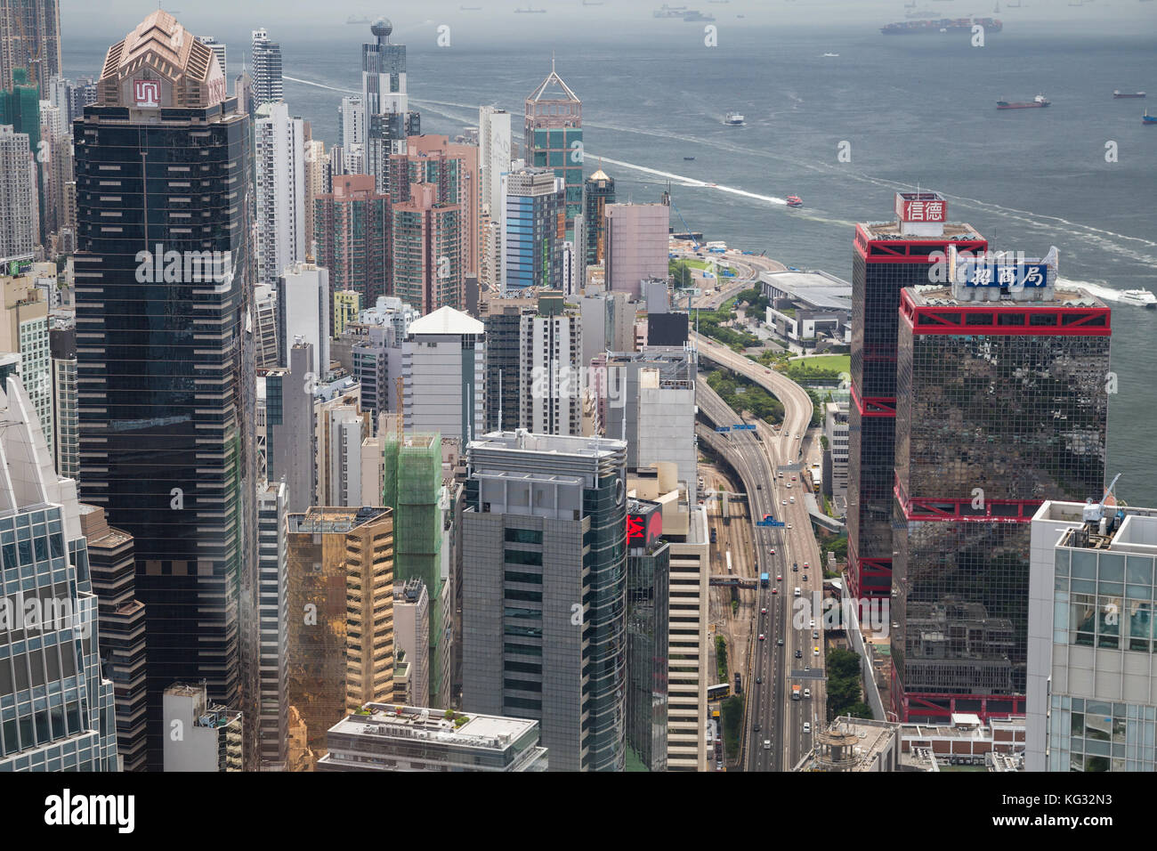 Dense high rise office buildings of Hong Kong Stock Photo - Alamy